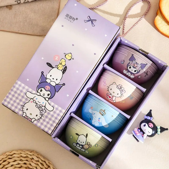 Sanrio | Kitchen | Sanrio Character Bowls Set 4 Piece Collector Bowls ...